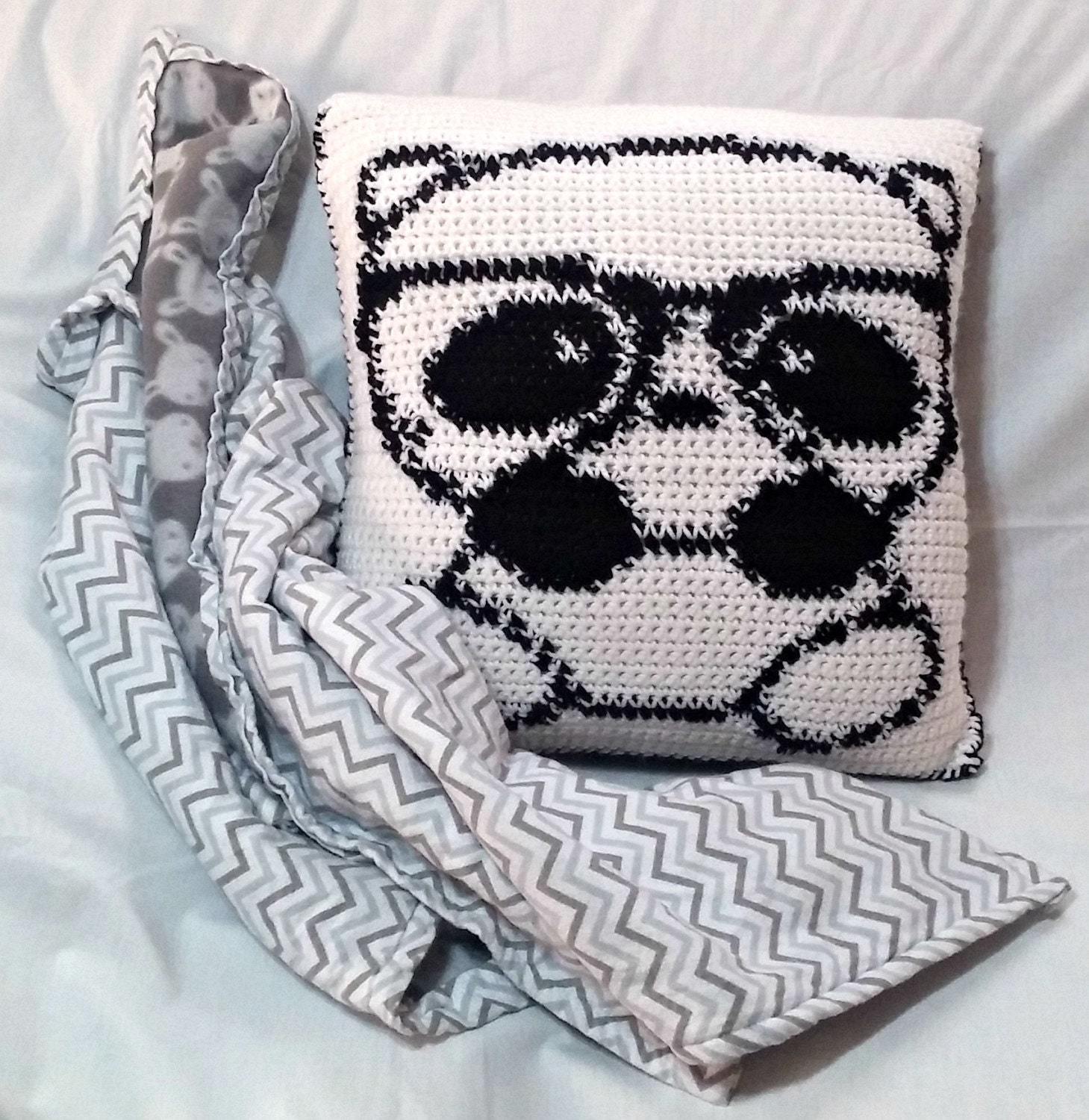Pattern Only, Crochet Panda Pillow Case Pattern, Tutorial, Crochet Bear ...