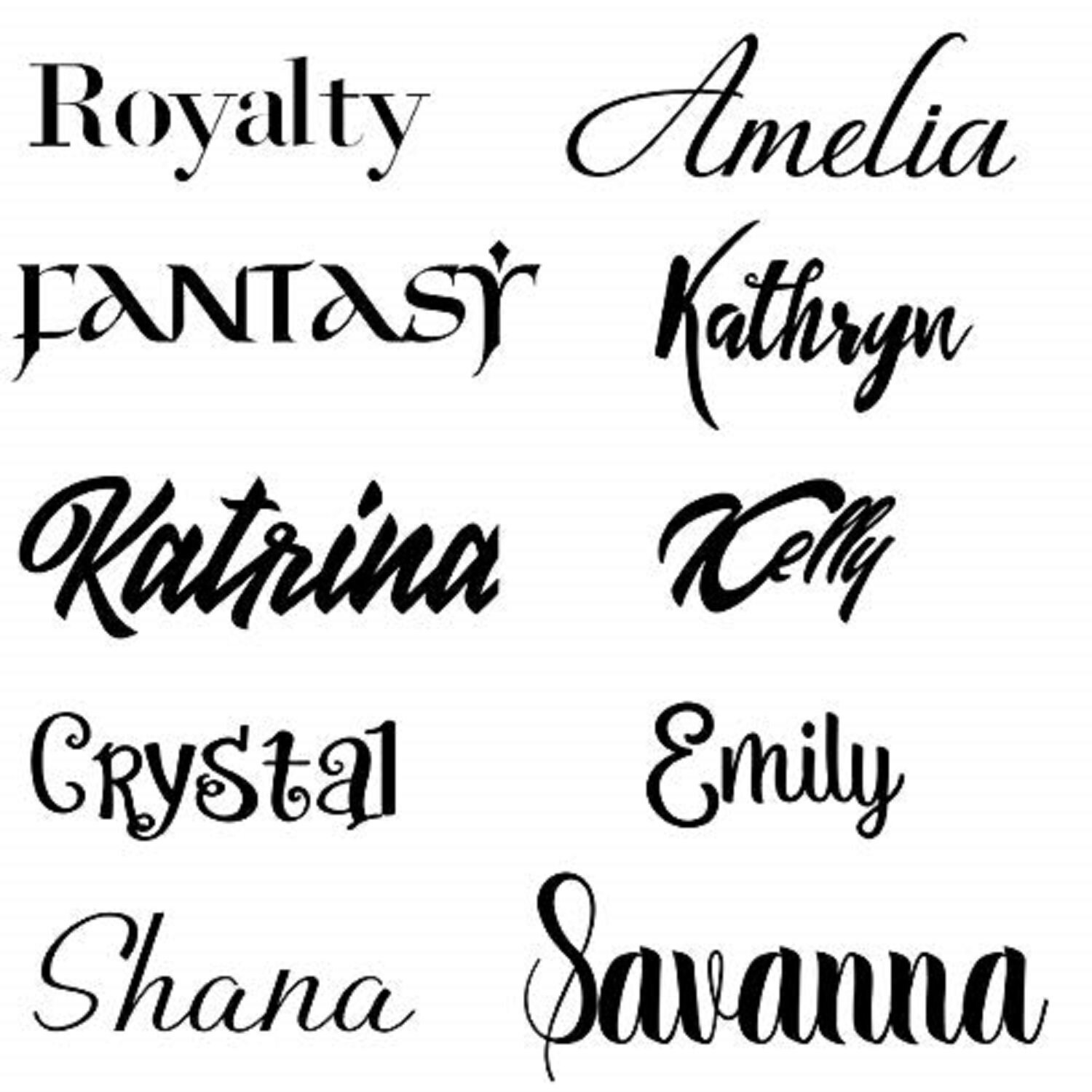 Custom Name Vinyl Decal DIY Personalized Sticker Elegant - Etsy