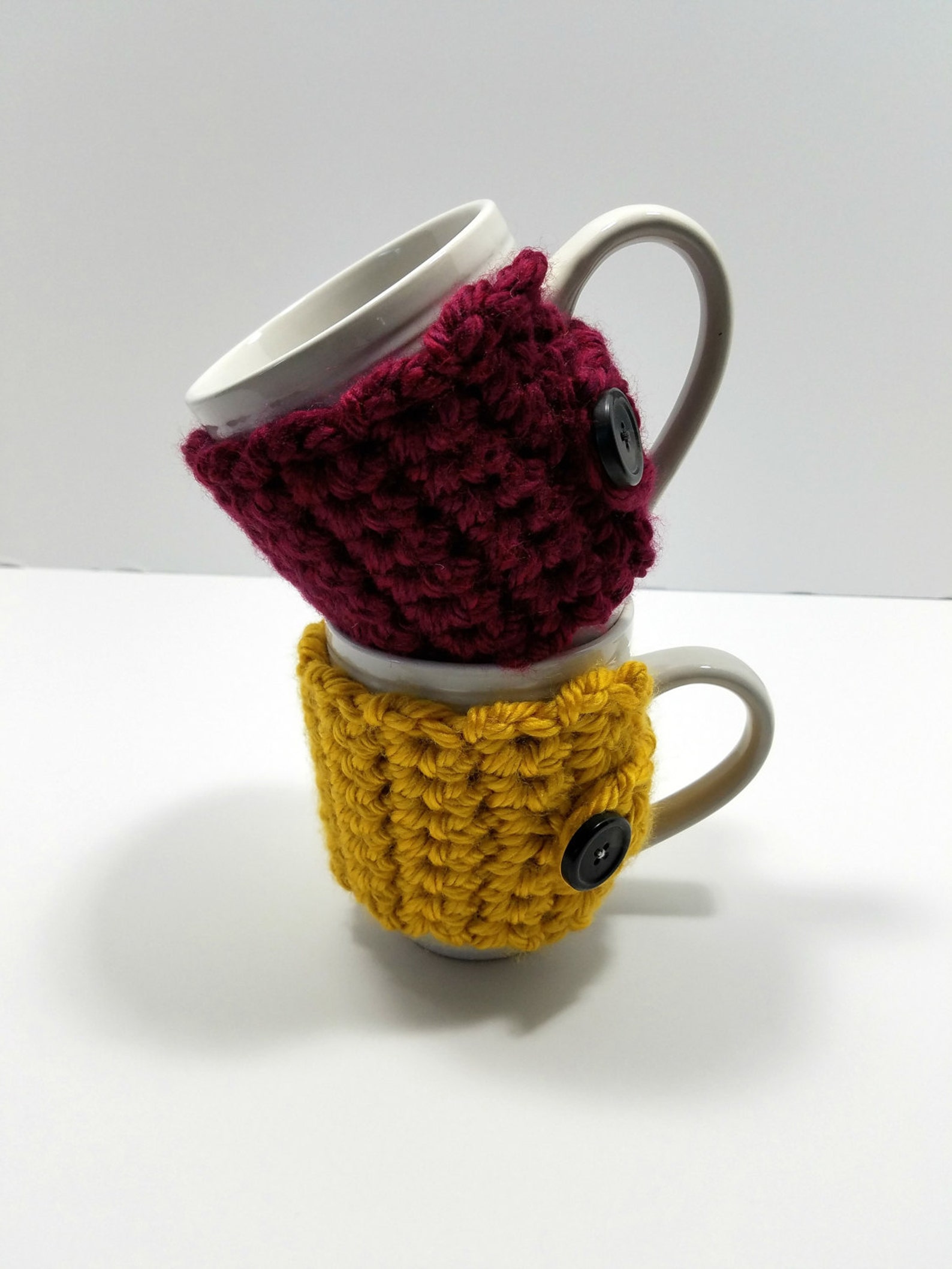 Crocheted Coffee Cozy Tea Sleeve Coffee Cup Cozy With - Etsy