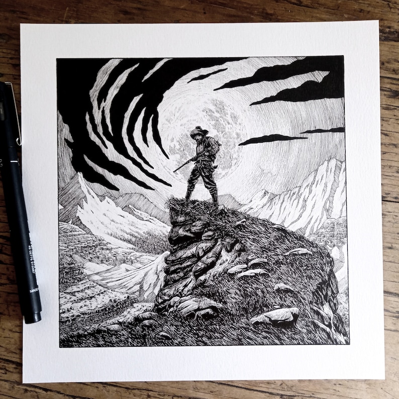 Limited Edition Print Resistance by Moonlight Illustration Hand Drawn ...