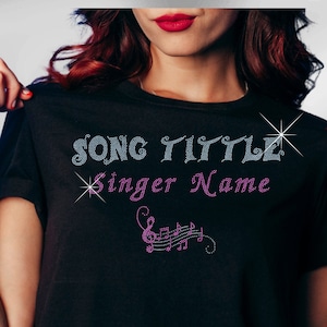 Custom Bling Concert Shirt Custom Song Shirt Personalized Lyric Shirt ...