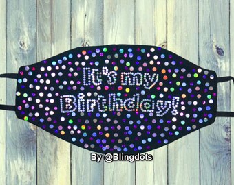 40th Birthday Face Mask Cute Bling Fashion Maskit's My | Etsy