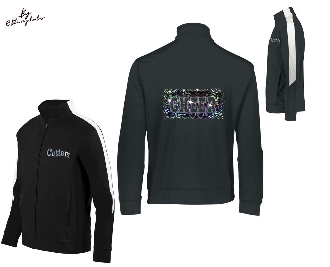 Custom Bling Jacket for Competition Cheer, Dance, Gymnastics, Glitter ...