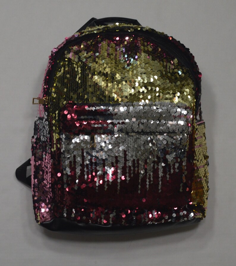 Reversible Sequins Backpack Outdoor Backpack Holographic | Etsy