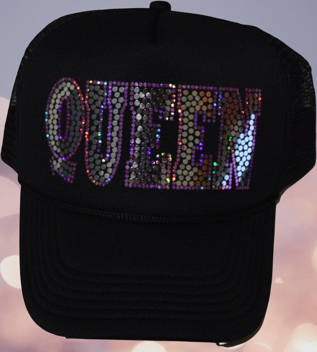 Queen Bling Cap Sparkly Sequins Hat No Rhinestones Glitter - Etsy