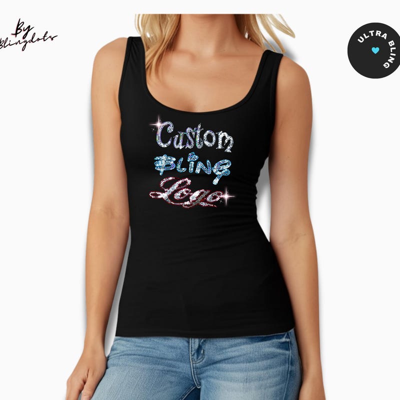 Custom Bling Glitter Top - Etsy