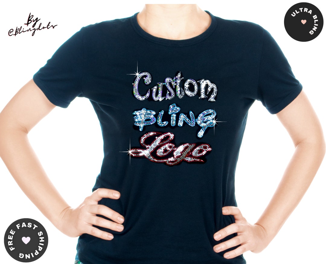 Custom Bling Shirt Logo Sequin Tank Top Bling Personalize Design ...