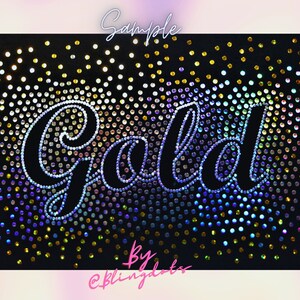 Custom Scattered Bling Text, Personalized Starburst Effect Bling Iron ...