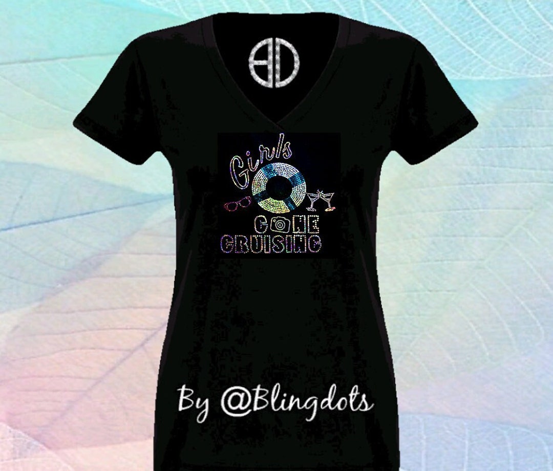 Girls Gone Cruising Bling Shirt for Women – Sparkly Tee, Fun Road Trip ...