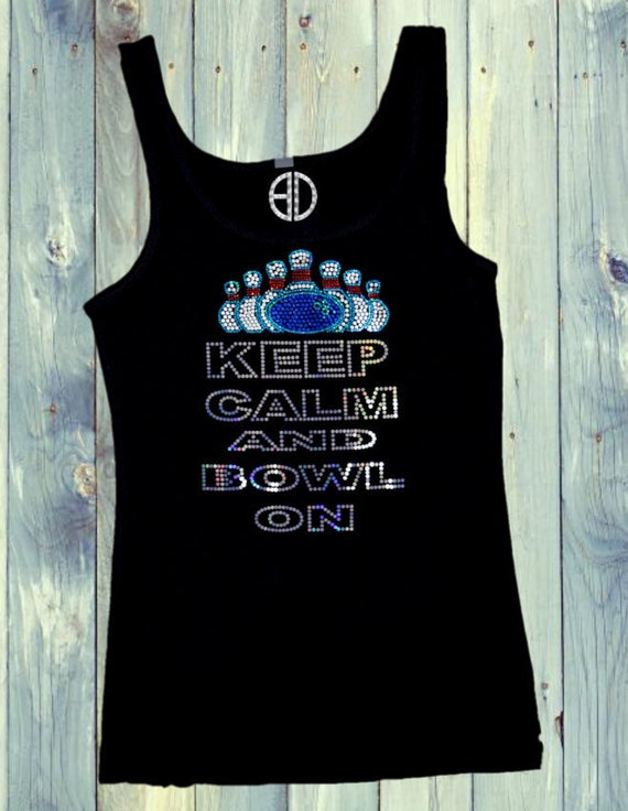 Bowling Bling Shirt Iron on Sequins Tank Top No Rhinestones | Etsy