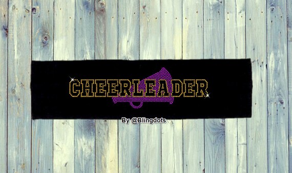 Cheerleader Bling Headband Cheer Glitter Bandana Custom Made | Etsy