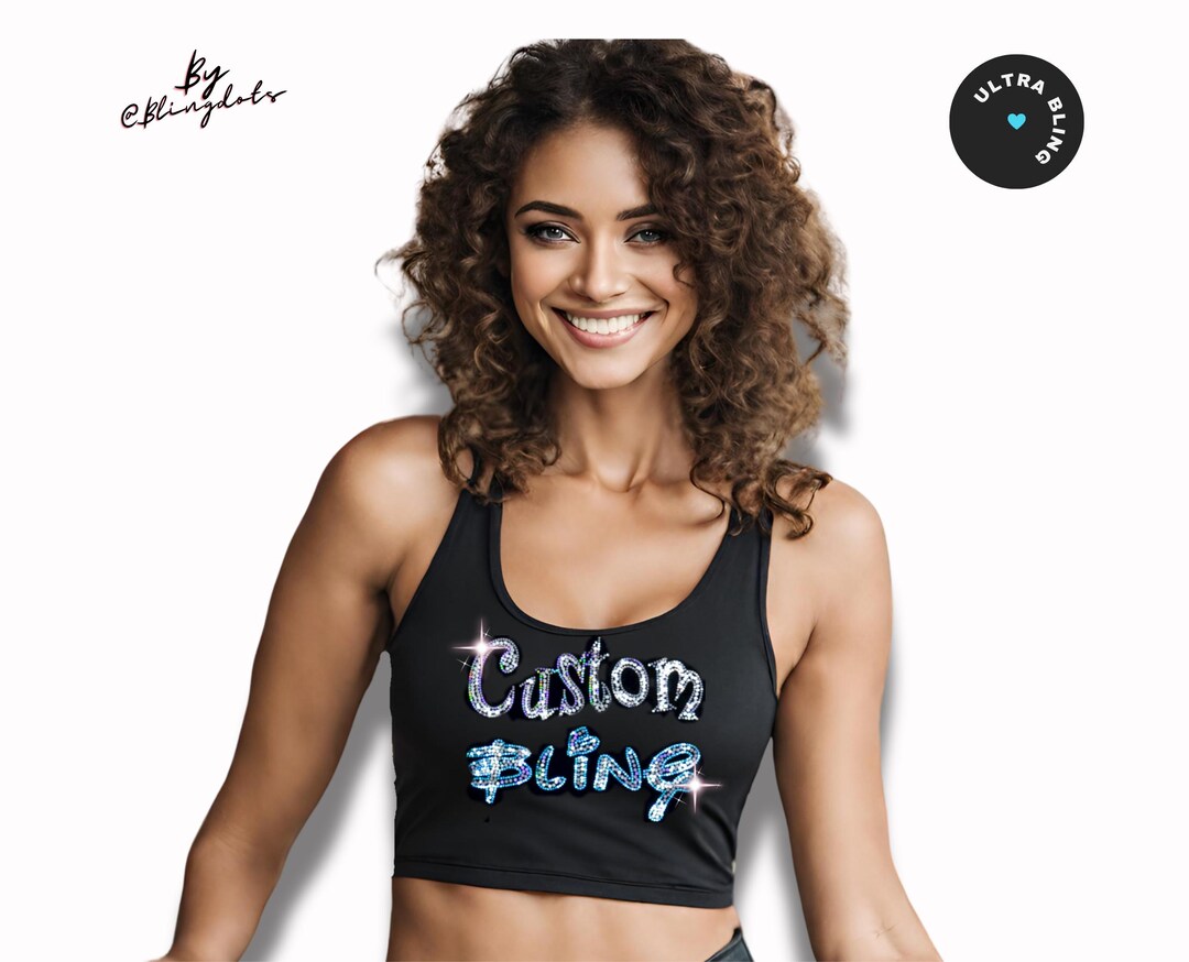 Custom Bling Crop Top in Ultra-bling Holographic Sequins Versatile and ...
