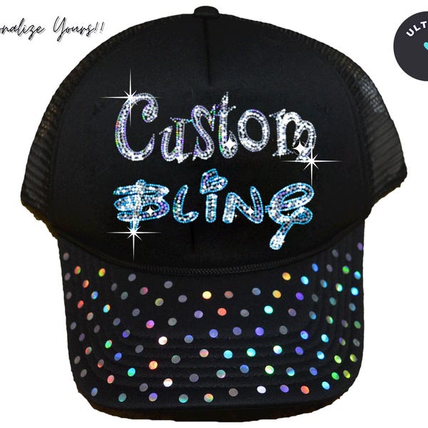 Rhinestone Cap - Etsy