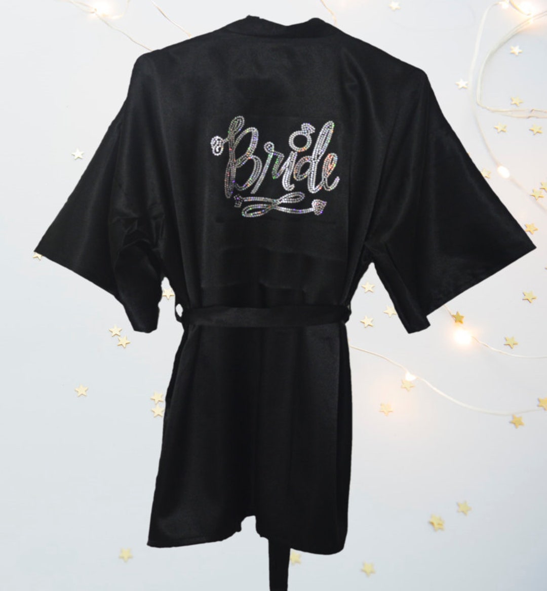 Bride Robe, Bling Robe, Satin Robe, Bachelorette Robes, Bridal Party ...
