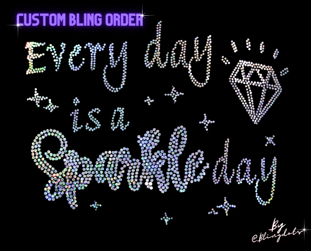 Custom Oversized Bling Iron on Transfer - Etsy