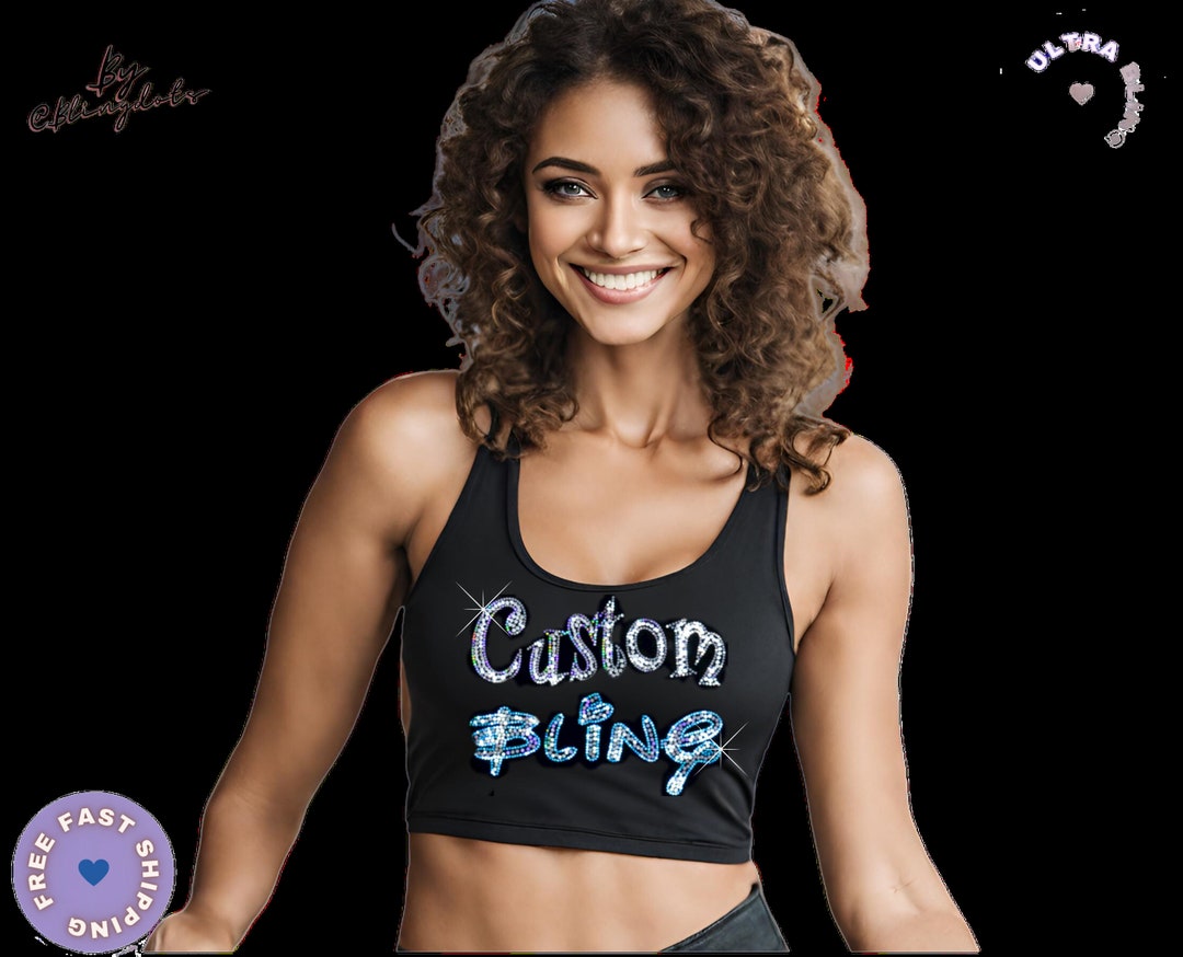 Custom Bling Crop Top in Ultra-bling Holographic Sequins - Etsy