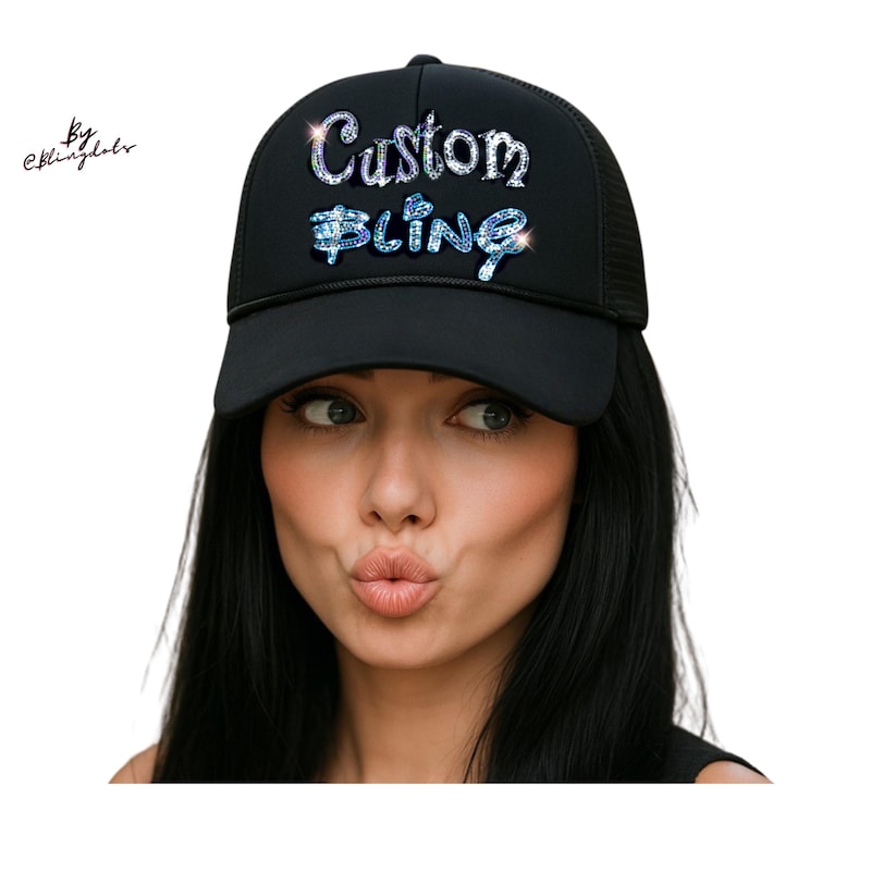 Rhinestone Cap - Etsy