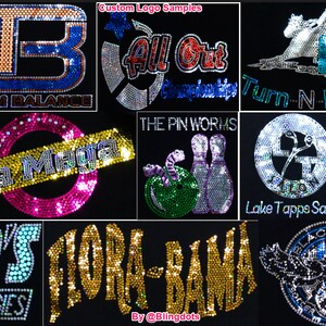 Custom Bling Iron on Transfer Personalized Sequins Hot Fix - Etsy