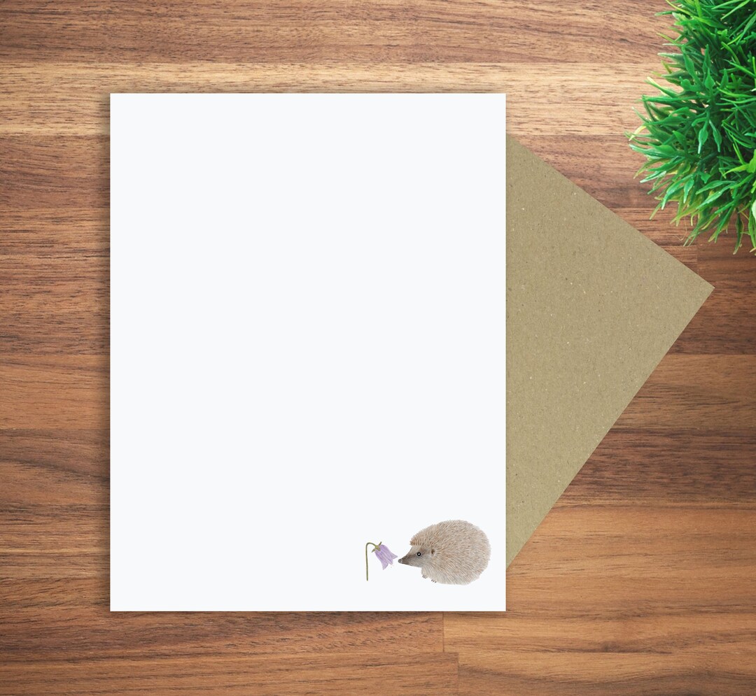 Hedgehog Letter Writing Set Letter Writing Paper and Envelopes Writing ...