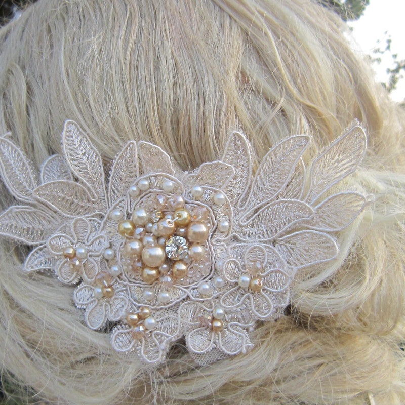 Lace Bridal Comb - Etsy