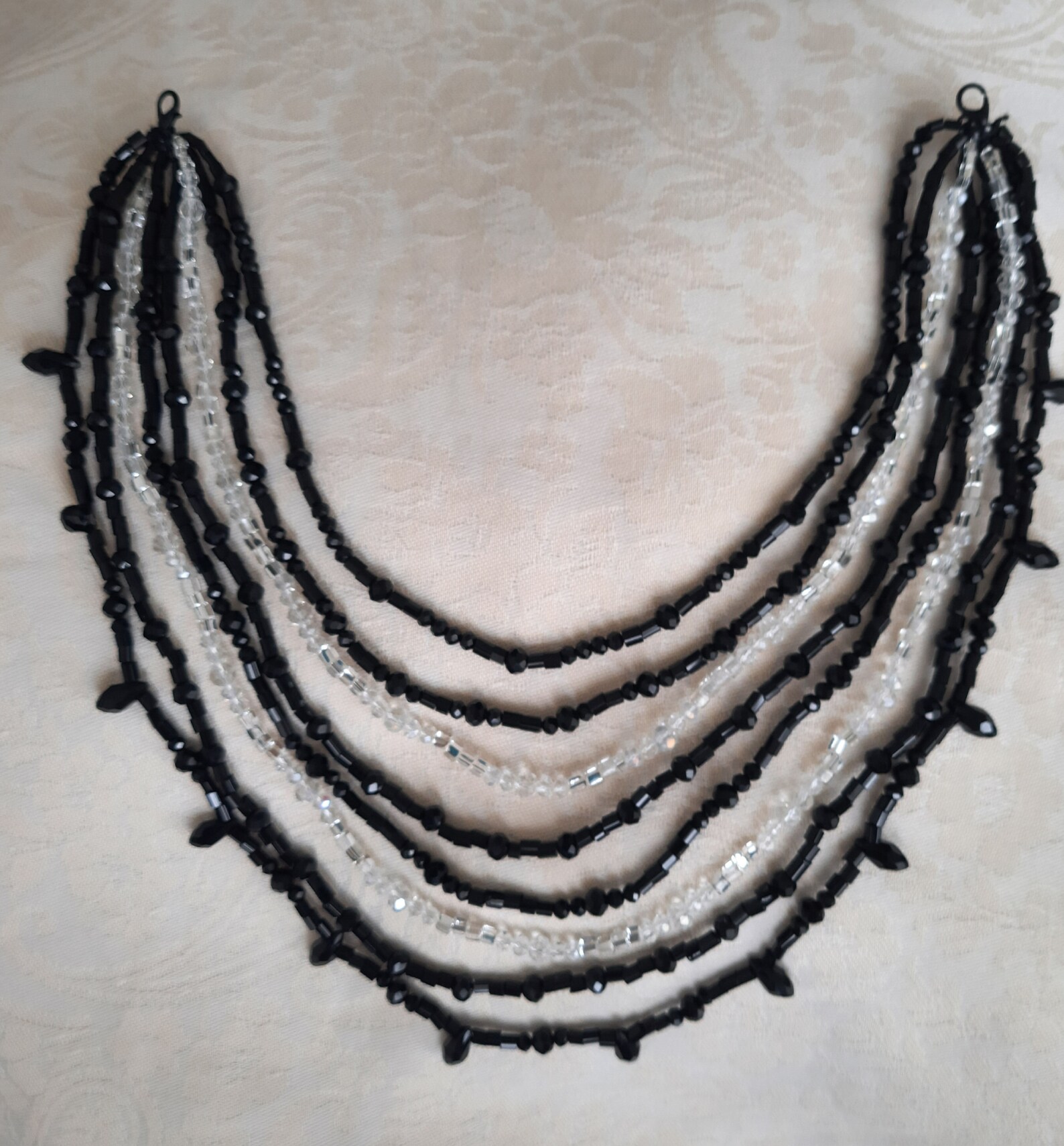 Crystal Beaded Wedding Shoulder Necklace: Bridal Body Jewelry - Etsy