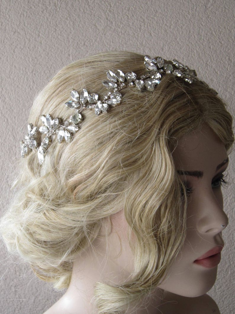 Wedding Crystal Headband Bridal Hairband Bridal Headpiece Etsy