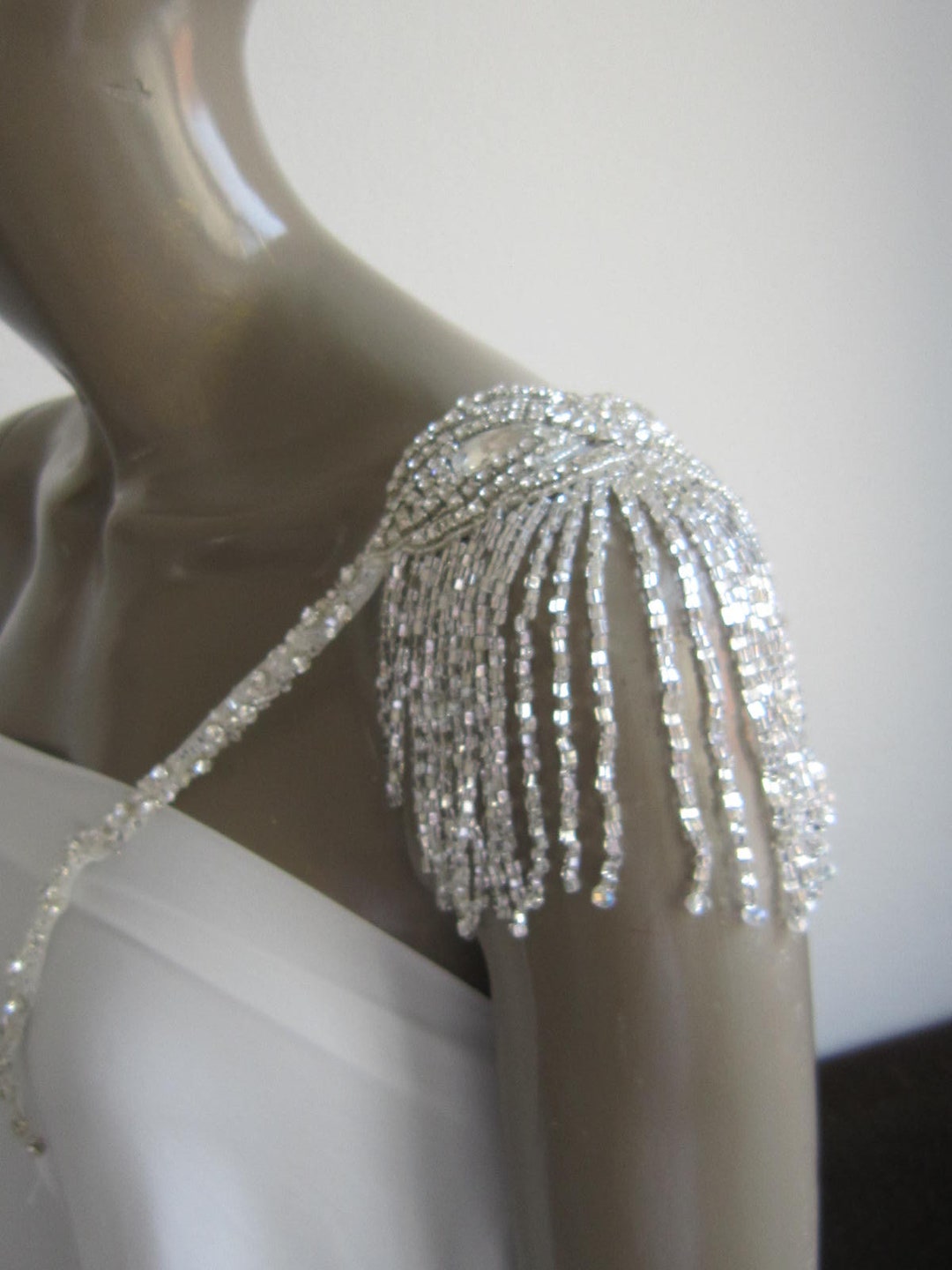 Detachabler Straps, Wedding Dress Bead Straps, Detachable Beaded ...