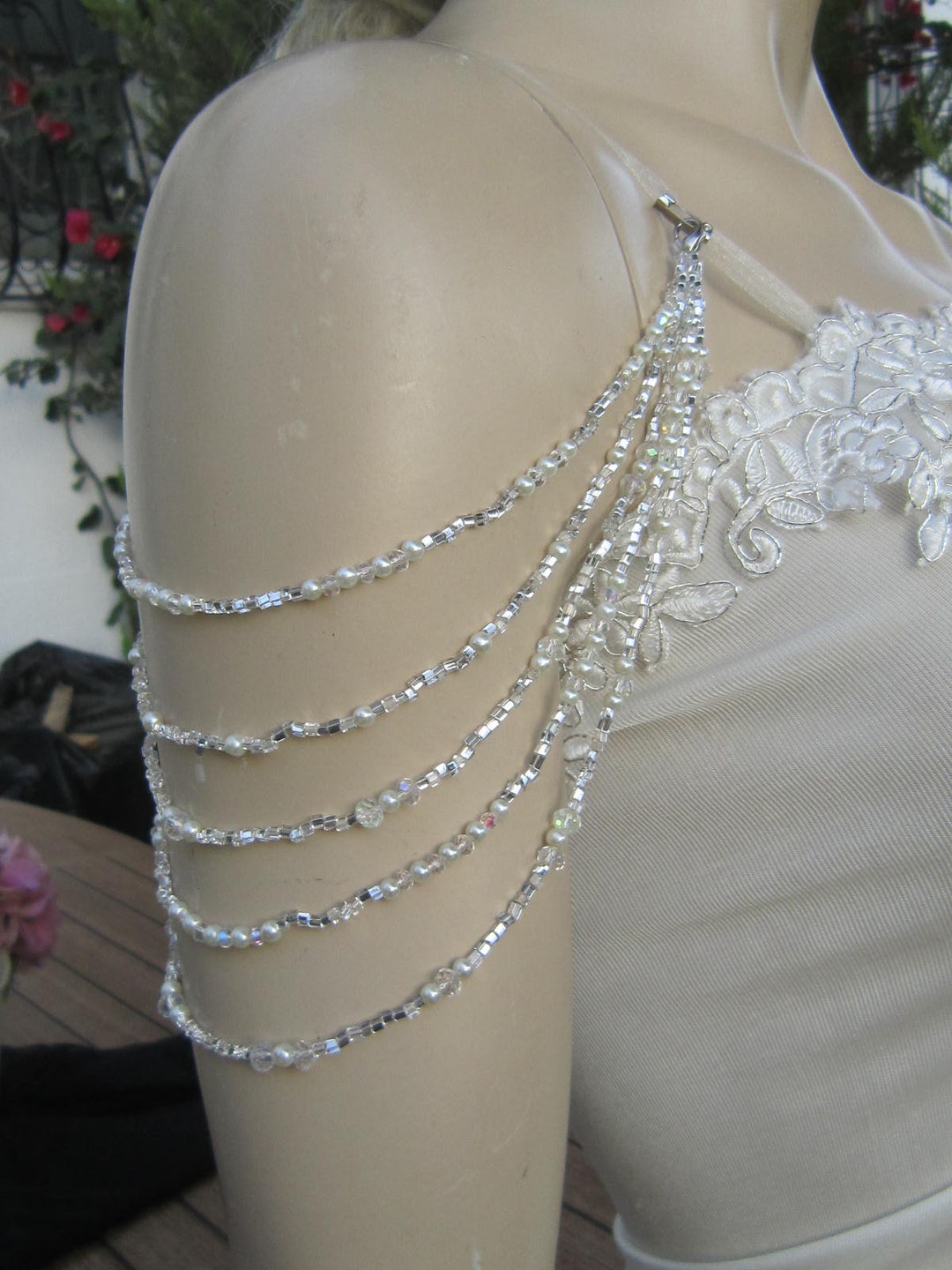 Rhinestone Wedding Detachable Strap, Bridal Dress Strap, Removable ...