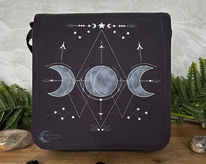 Witch Moon Shoulder Bag Triple Moon Bag Gothic Bag Witchy Purse Black ...
