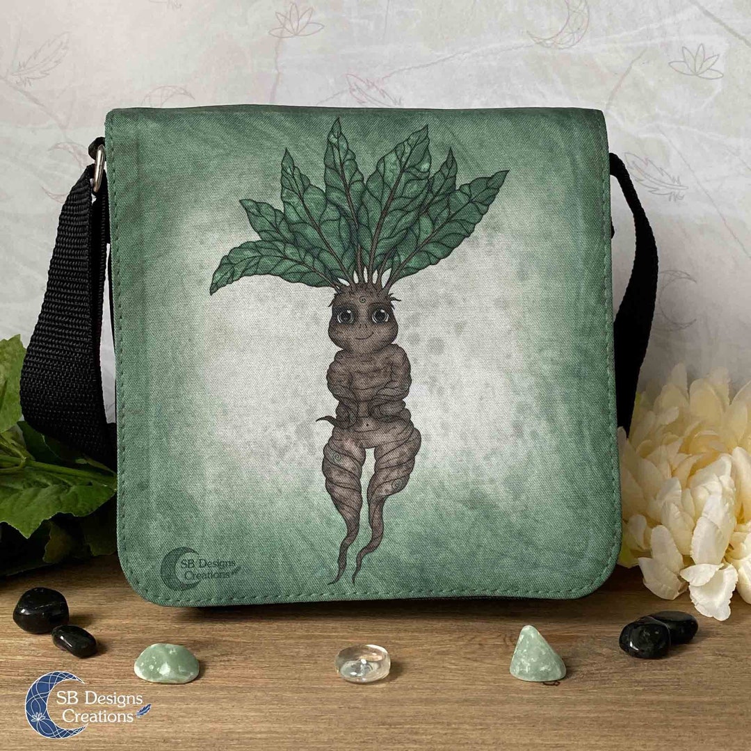 Mandrake Creature Fantasy Art Cute Plant Black Shoulder - Etsy