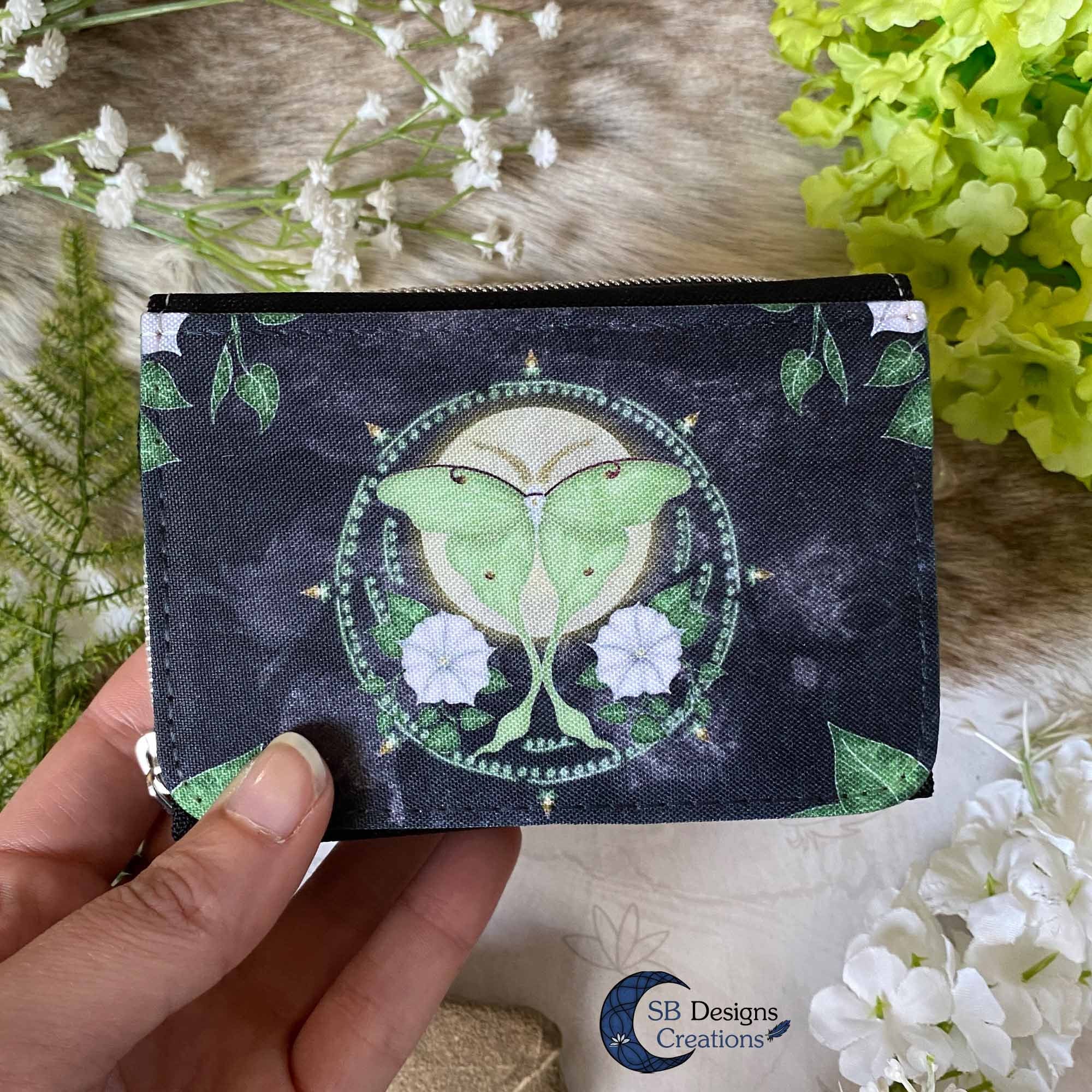 Luna Moth Spirit Animal Wallet Witch Zipper Wallet Animal - Etsy