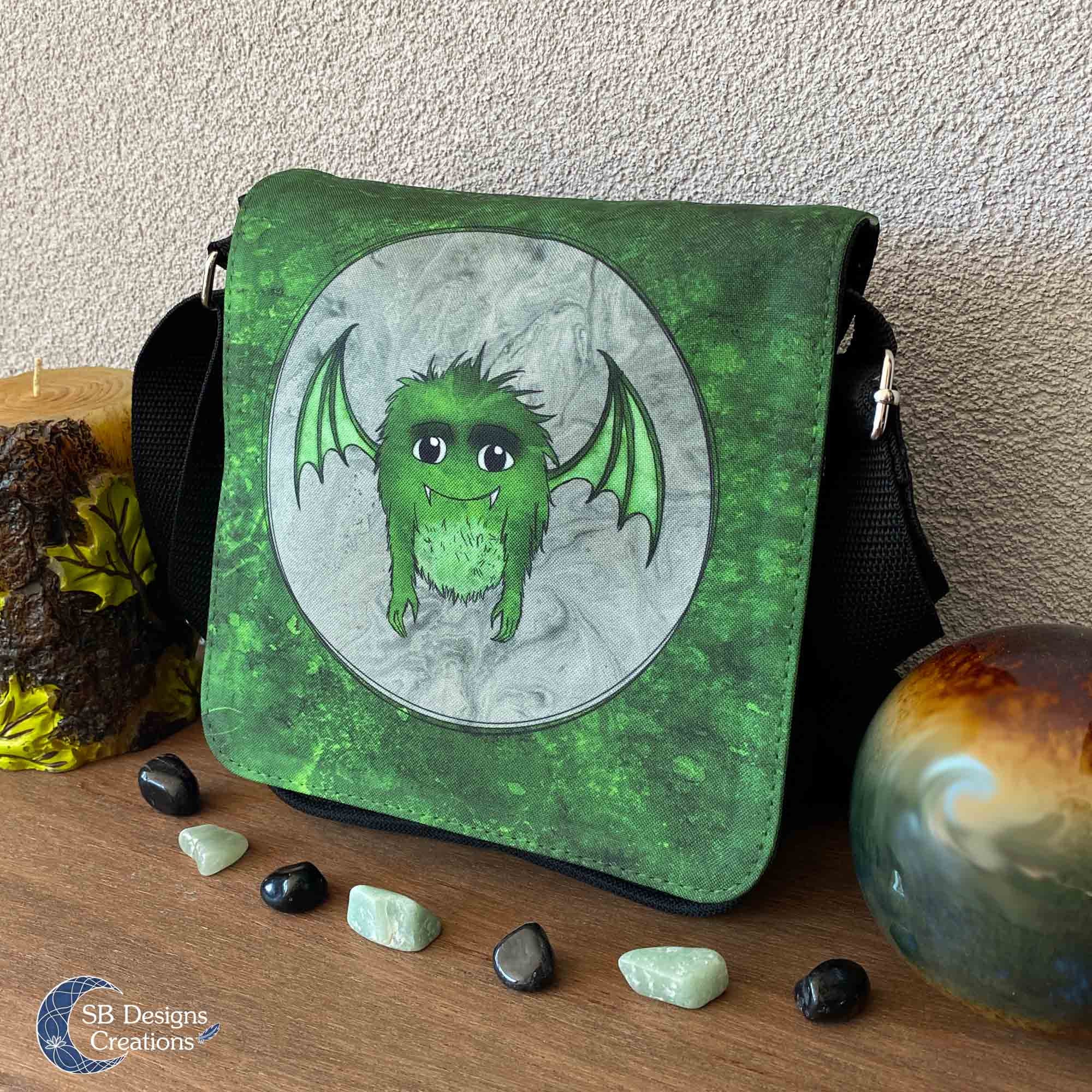 Monster Shoulder Bag Fantasy Bag Alternative Bag Halloween Bag Green ...