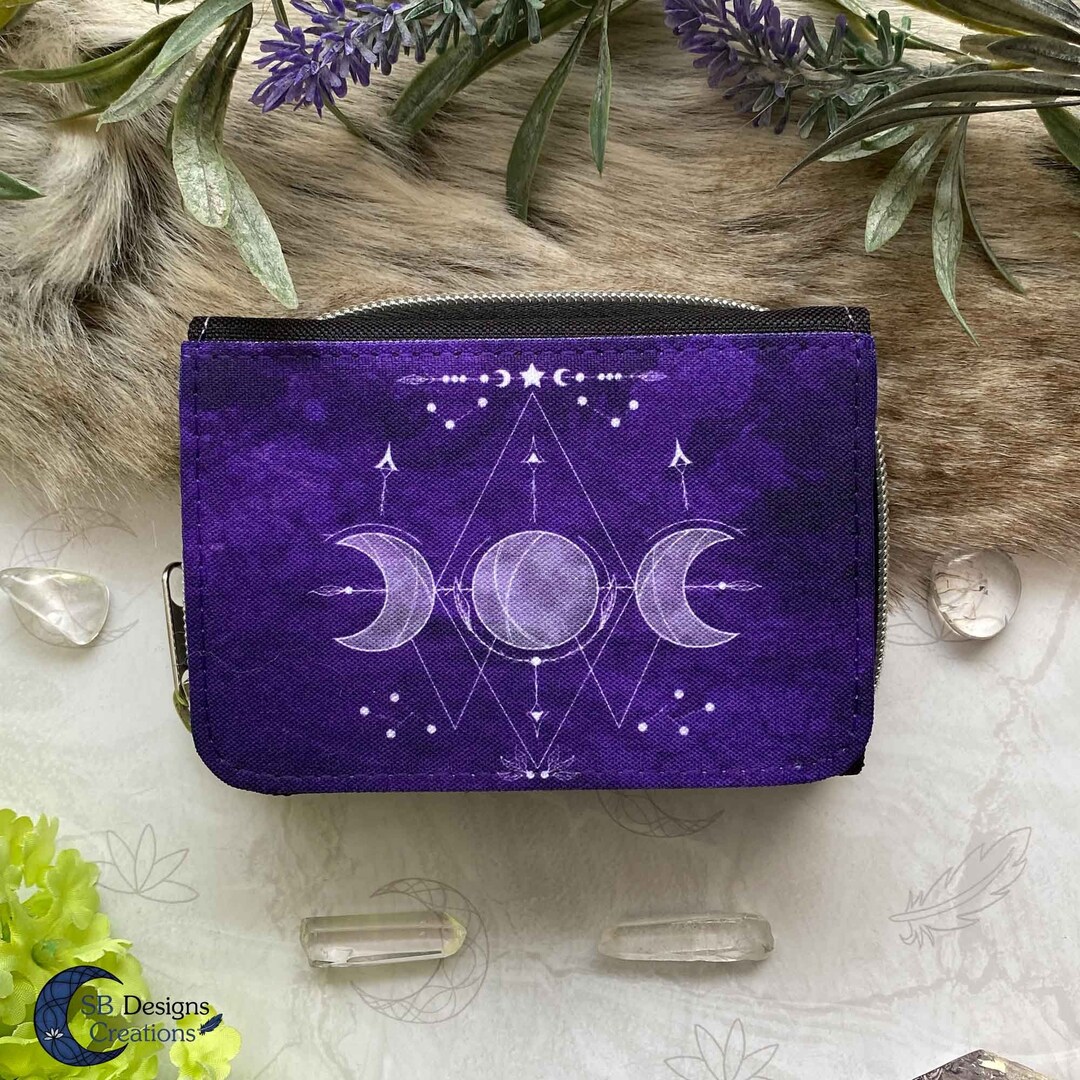Triple Moon Wallet | Witch Purse | Moon Magic Art | Moon Witch | Occult ...