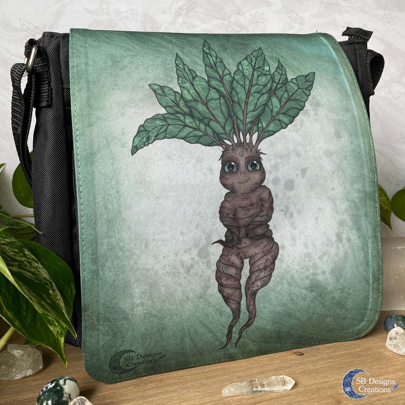 Mandrake Creature Fantasy Art Cute Plant Black Shoulder - Etsy