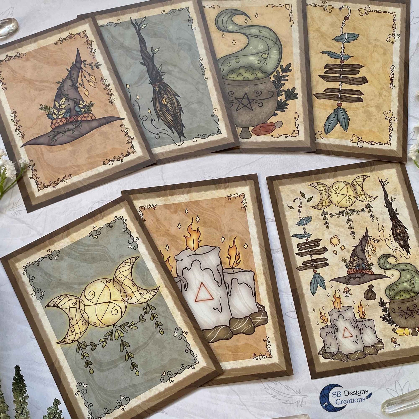 Witchy Vibes Postcards Witch Art A6 Witch Art Print - Etsy