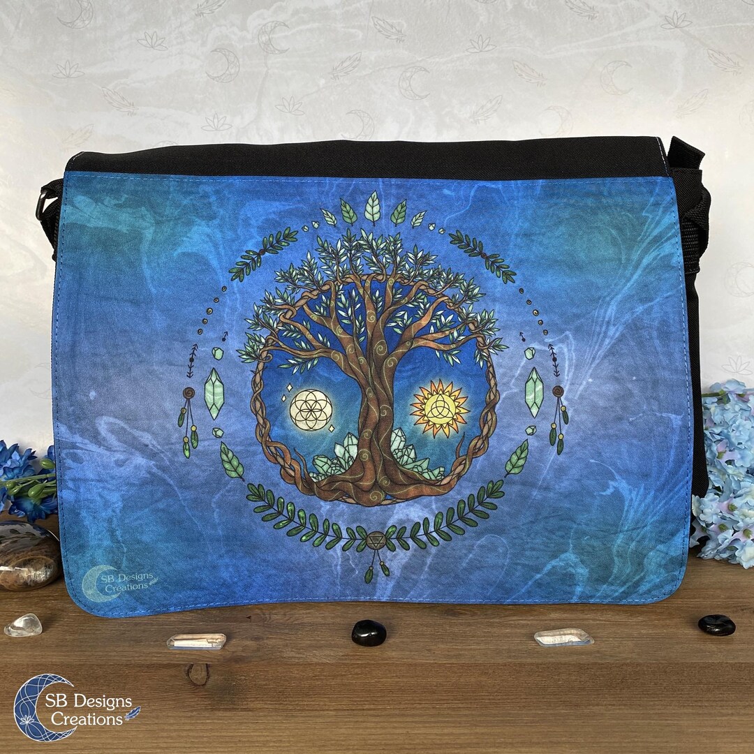 Tree of Life Shoulder Bag | Crossbody Bag | Pagan Art Bag | Celtic ...