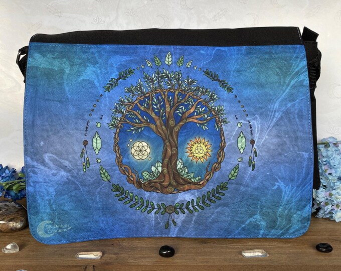 Tree of Life Shoulder Bag Crossbody Bag Pagan Art Bag Celtic Messenger ...