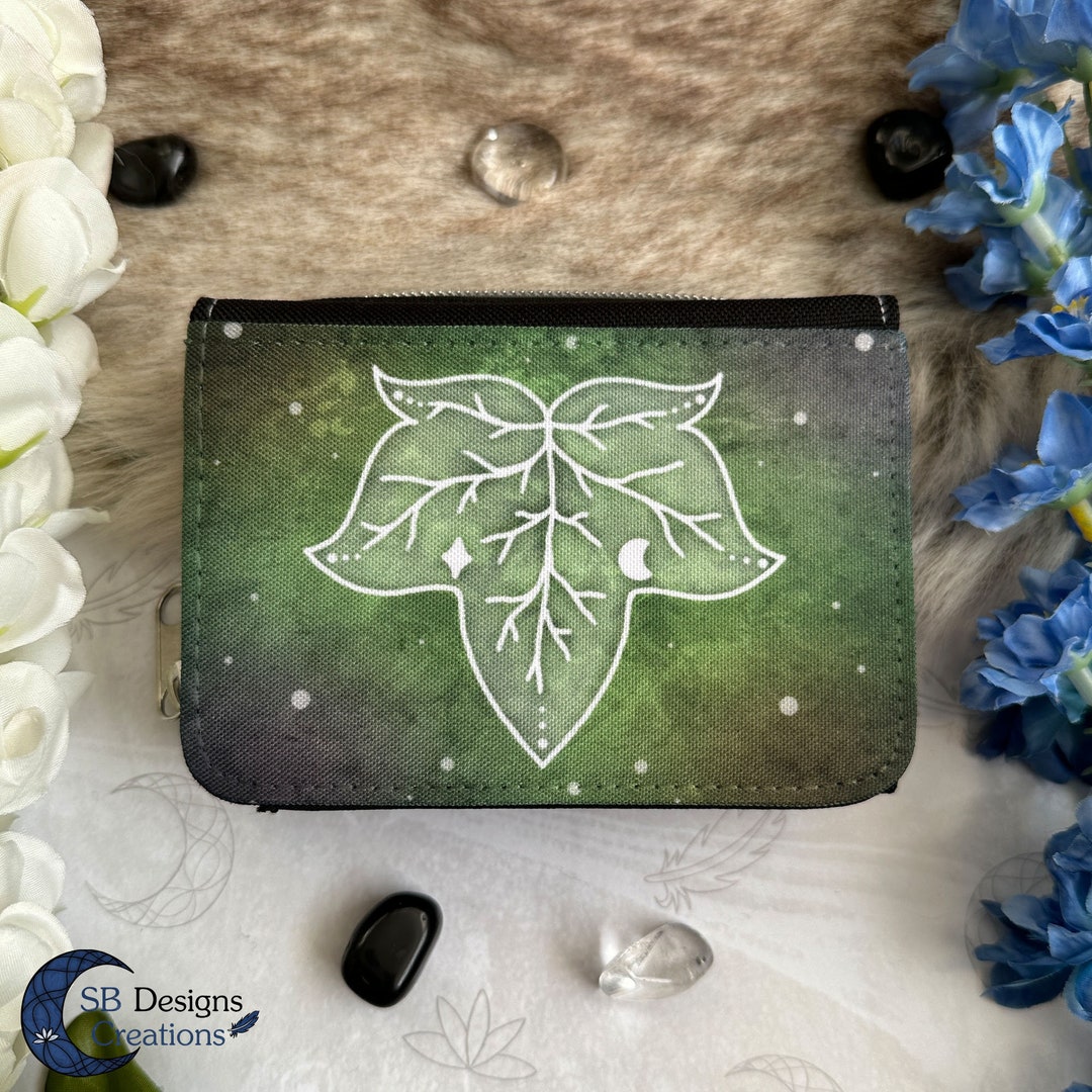 Ivy Leaf Wallet, Nature Wallet Design, Green Witch Wallet, Nature Lover ...