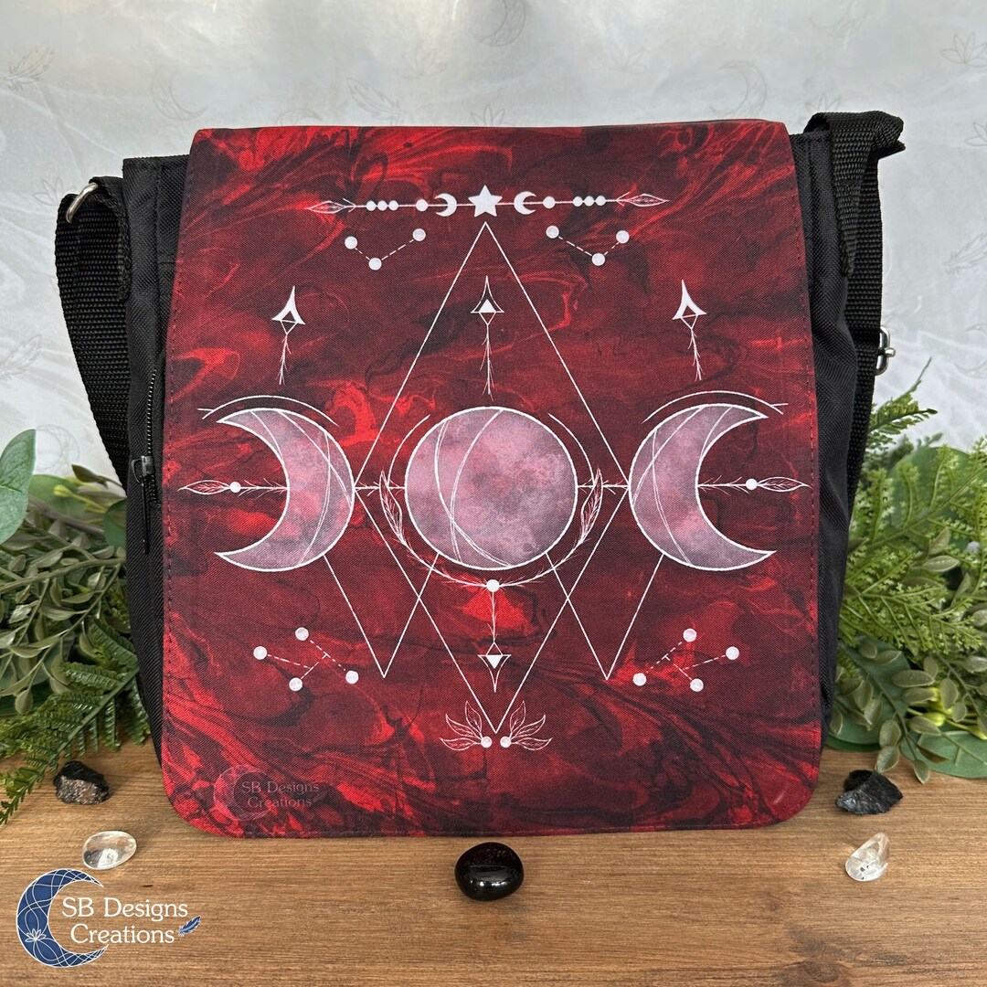 Witch Moon Shoulder Bag | Triple Moon Bag | Gothic Bag | Witchy Purse ...