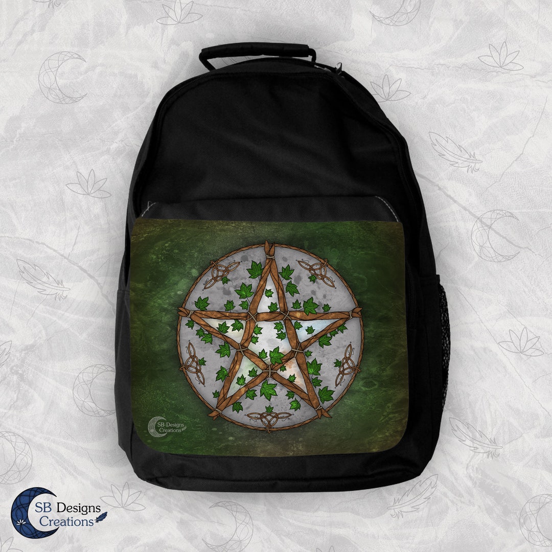 Pentacle Nature Backpack, Green Witch Bag, Nature Walk Witchy Vibes ...