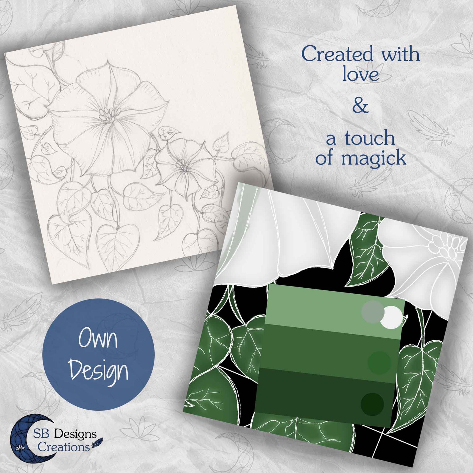 Moonphases Lunar Phases Shoulder Bag Moonflowers Art Bag - Etsy