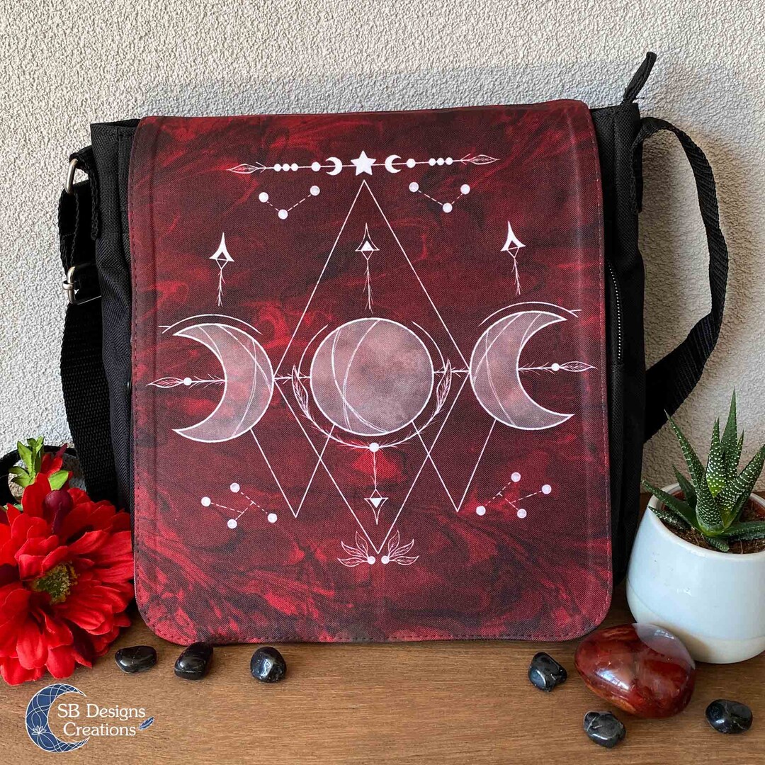 Witch Moon Shoulder Bag Triple Moon Bag Gothic Bag - Etsy