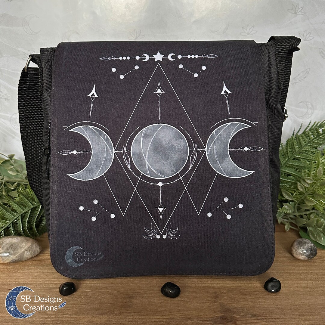 Witch Moon Shoulder Bag | Triple Moon Bag | Gothic Bag | Witchy Purse ...