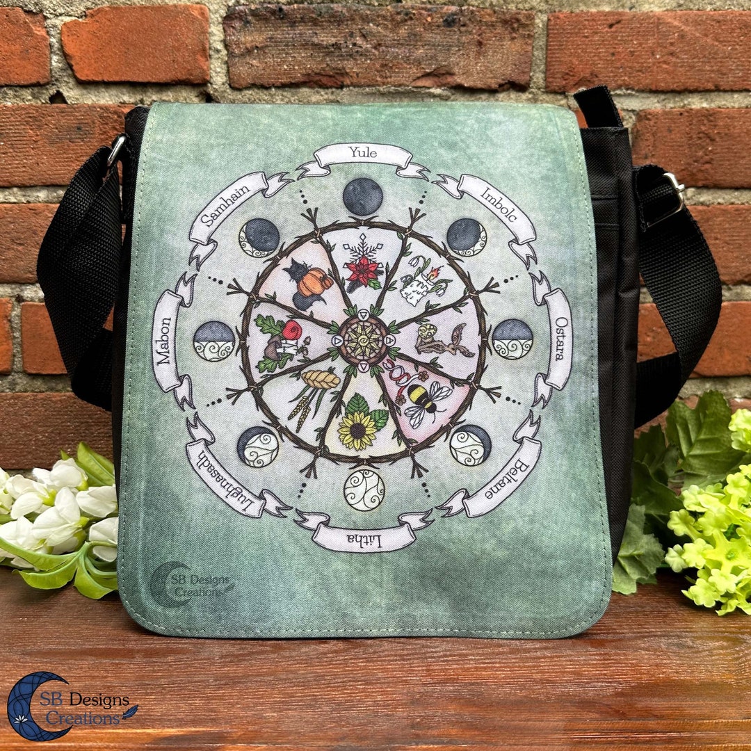 Wheel of the Year Shoulder Bag | Witchy Vibes | Pagan Holidays | Witch ...
