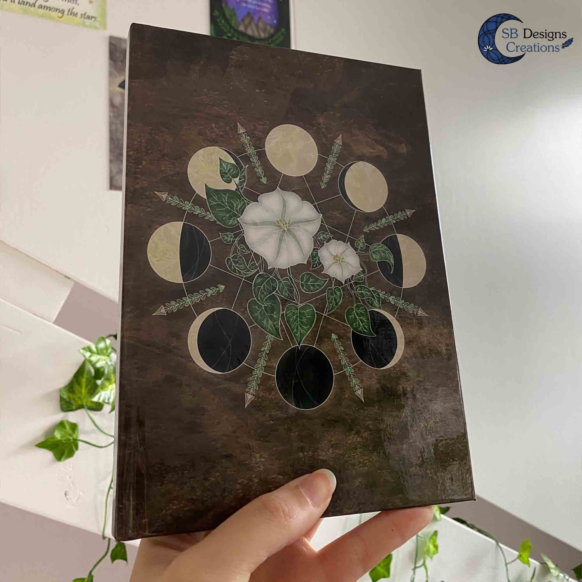 Moon Cycle Journal A5 | Brown Notebook Hardcover | Moon Phases BOS Moon ...