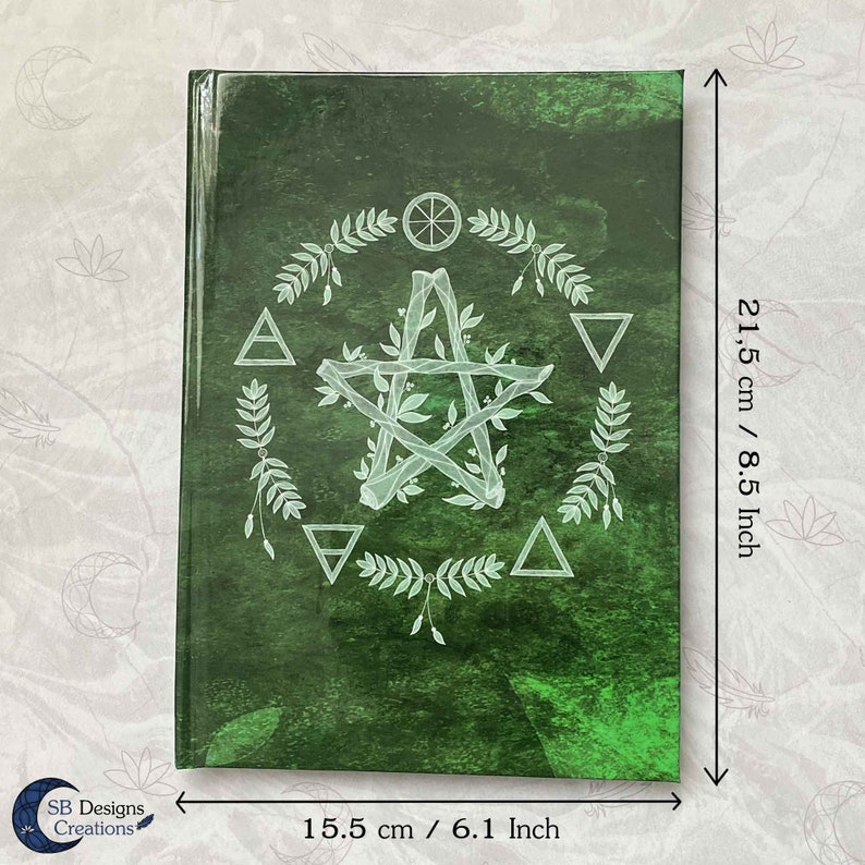 Hard Cover Notebook A5 | Pentagram Journal | Blank or Lined Notebook ...