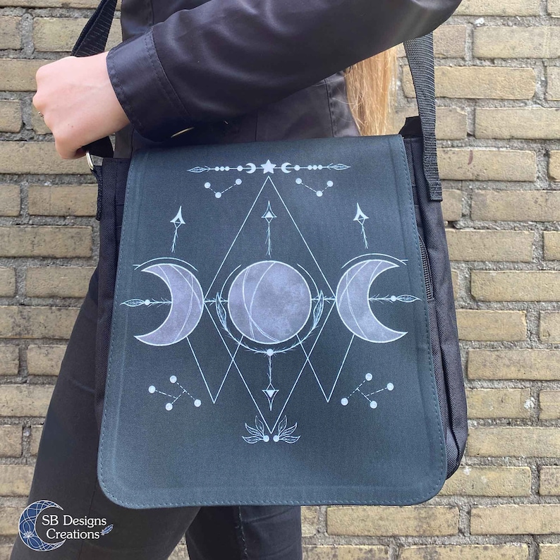 Witch Moon Shoulder Bag | Triple Moon Bag | Gothic Bag | Witchy Purse ...