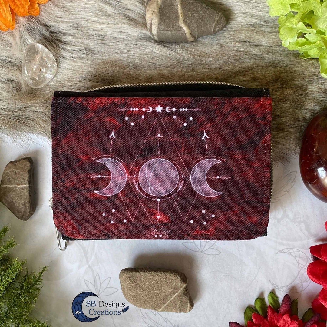 Triple Moon Wallet | Witch Purse | Moon Magic Art | Moon Witch | Occult ...