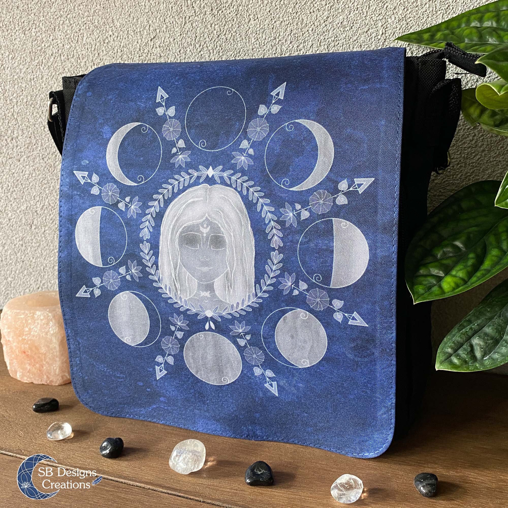Moon Goddess Shoulder Bag Moon Phases Art Bag Moonwitch | Etsy
