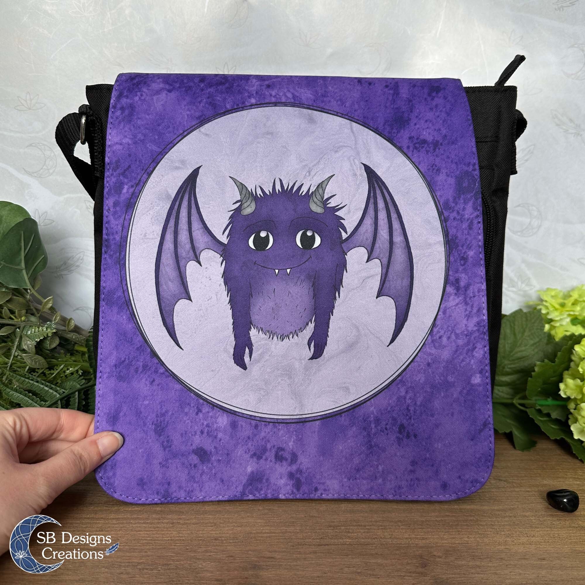 Cute Purple Monster Shoulder Bag | Fantasy Bag | Little Monster With ...